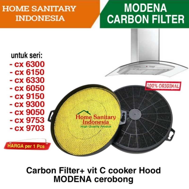 Jual HSI | Sparepart MODENA Carbon Filter + Vit C cooker Hood cx 9150 ...