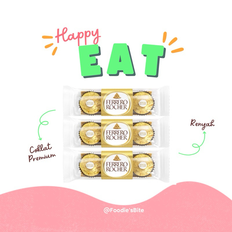 Jual Ferrero Rocher Premium Chocolate Isi 3pcs | Shopee Indonesia
