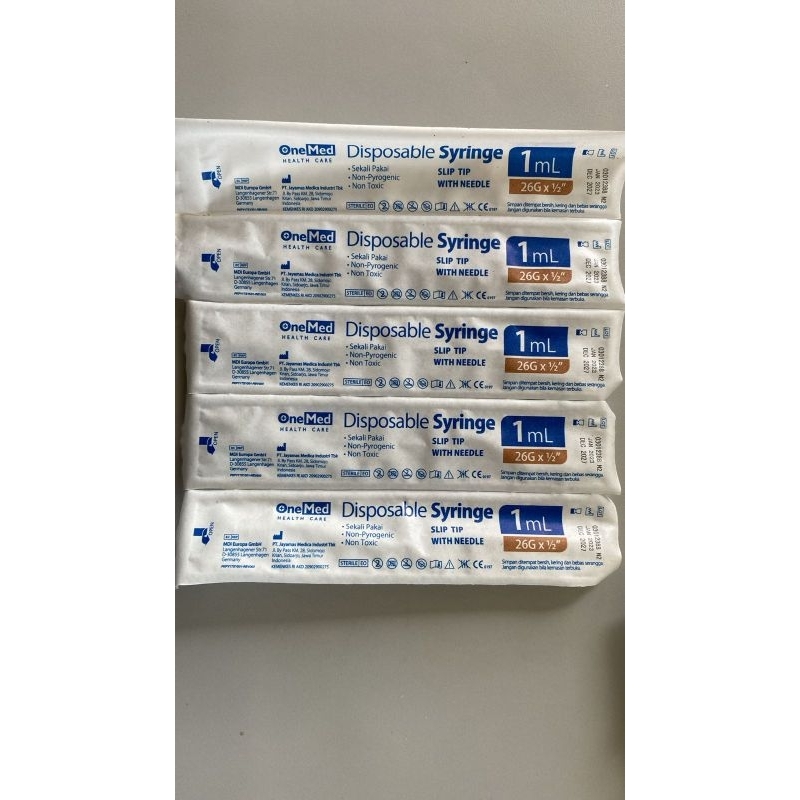 Jual Spuit Syringe Onemed Eceran Ukuran 1ml, 3ml, 5ml | Shopee Indonesia