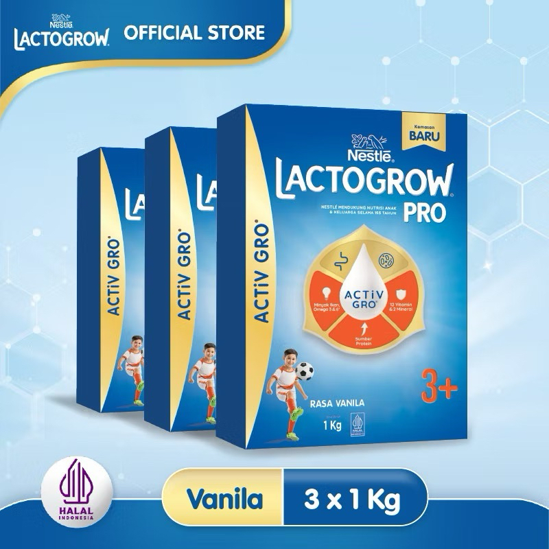 Jual Lactogrow 3+ Vanila dan madu 1kg kemasan terbaru exp juli 2026a ...