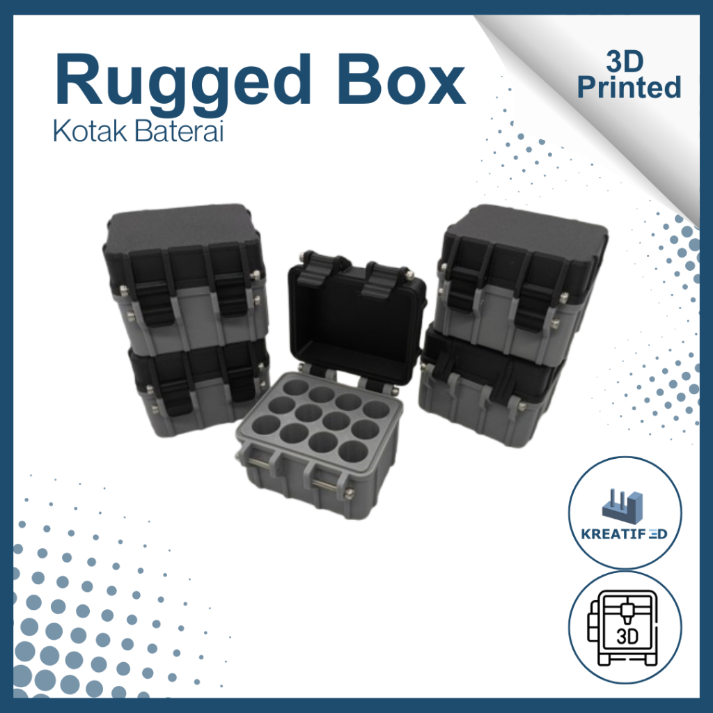 Jual 3D Print Battery Case / Battery Rugged Box / Kotak Baterai ...