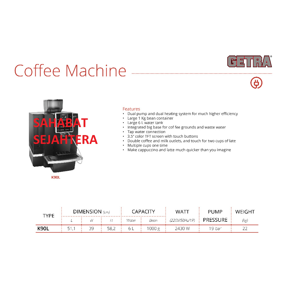 Jual GETRA Mix Coffee Dispenser K90L Dispenser Kopi 6 Liter | Shopee ...