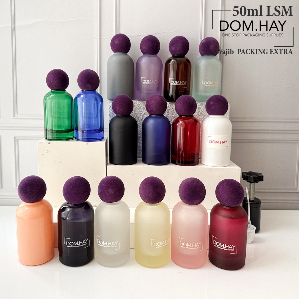 Jual 50ml LSM Bola Velvet Ungu Botol Parfum Semi Press Kaca Parfume ...