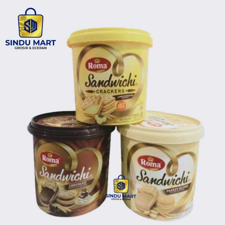 Jual Roma Sandwichi kemasan jar/ember | lemon crackers,chocolate,peanut ...