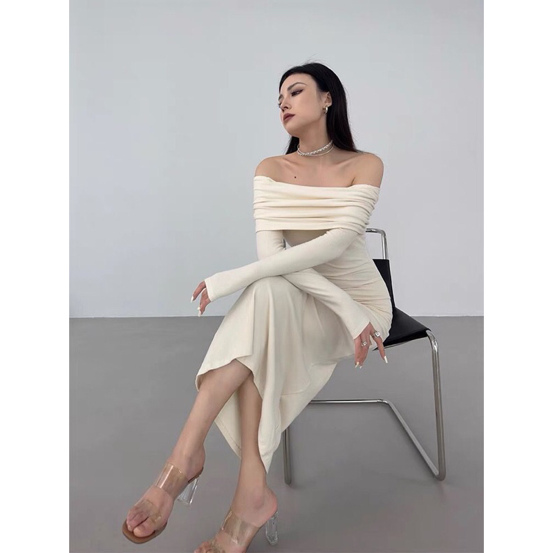 Jual ETHEL COUTURE - Valderron Sabrina Knit Dress/Terusan Wanita Maxi Sabrina Kasual Office ...