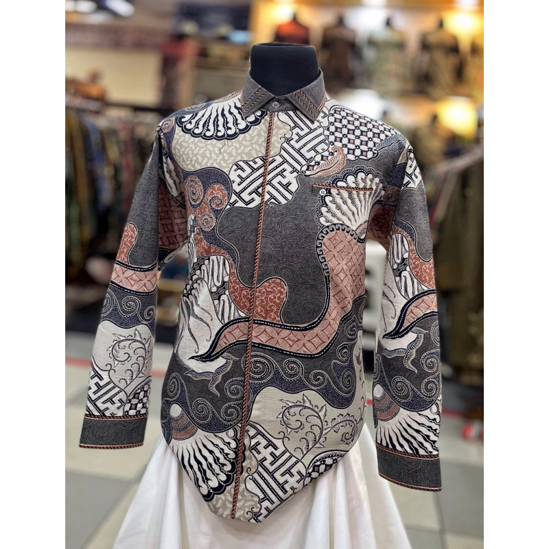 Jual kemeja batik exclusive smock bordir / hem smock exclusive | Shopee ...