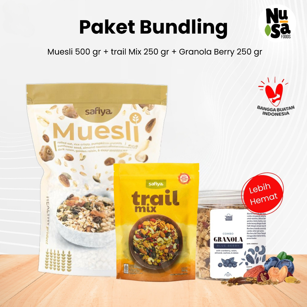 Jual Paket Hemat [ Paket Bundling 3 Produk ] Muesli Original 250 Gr ...