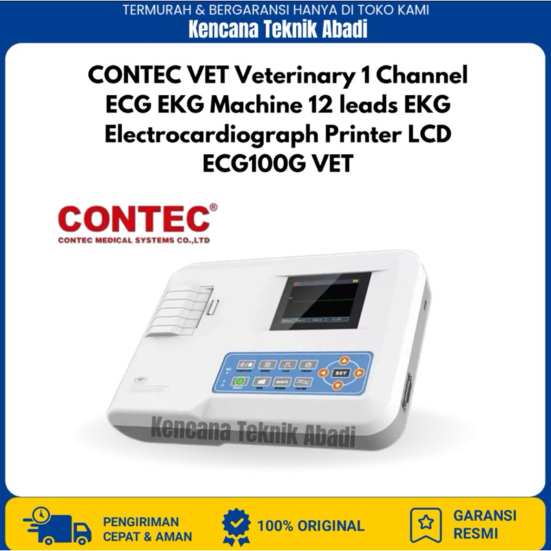 Jual CONTEC VET Veterinary 1 Channel ECG EKG Machine 12 leads EKG Electrocardiograph Printer LCD ...