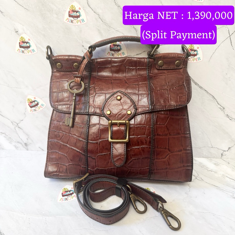 Jual 028 NET-Preloved Fossil VRV Croco (fullset) | Shopee Indonesia