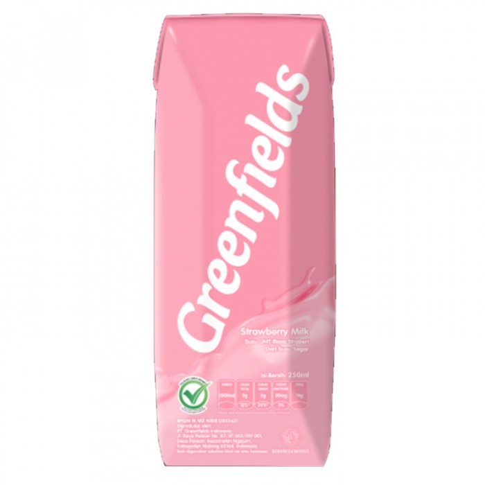 Jual Greenfields Uht Milk Strawberry 200Ml | Shopee Indonesia