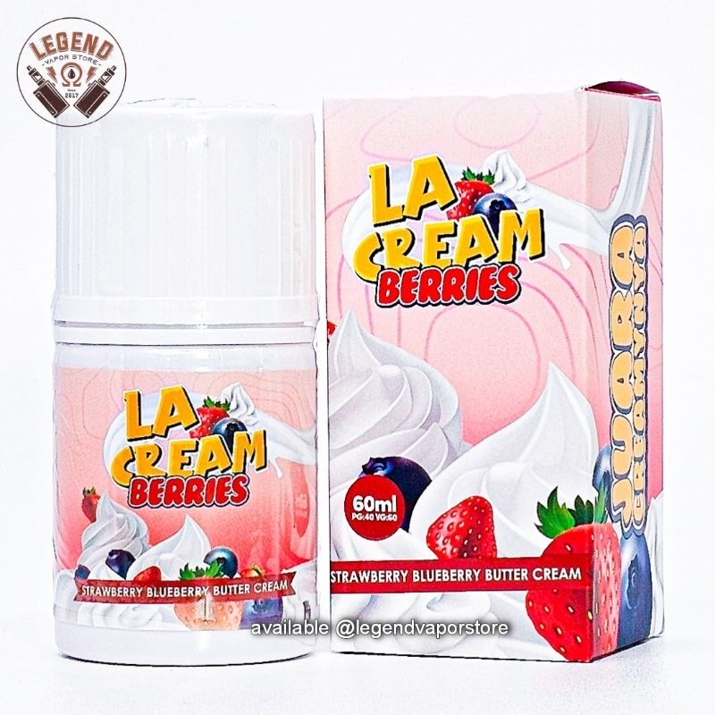Jual FREEBASE - LIQUID LA CREAM BERRIES Strawberry Blueberry Butter ...