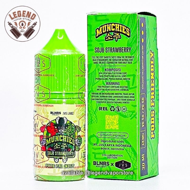 Jual SALT NIC - LIQUID MUNCHIES Sozu Strawberry 30ML 14MG AUTHENTIC ...