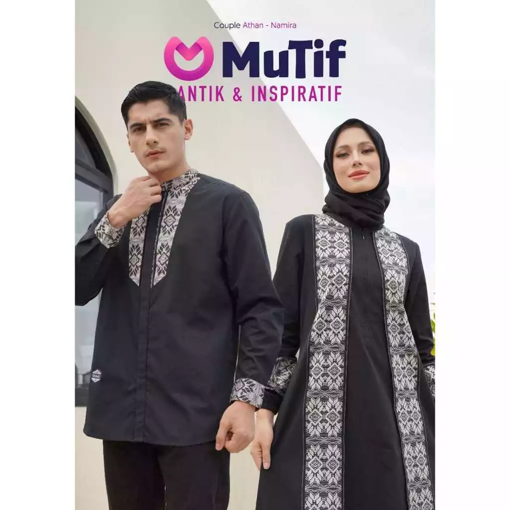 Jual COUPLE SERIES MUTIF TERBARU!!! SARIMBIT NAMIRA-ATHAN SERIES BLACK ETHNIC | Shopee Indonesia