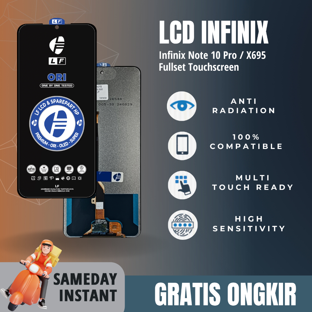 Jual LF - (GARANSI LEM) LCD Infinix Note 10 Pro / X695 Fullset Touchscreen | Shopee Indonesia