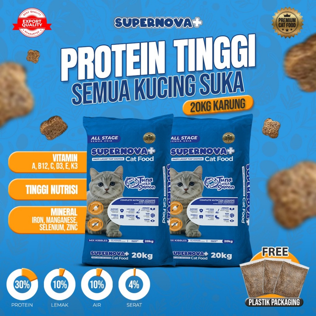 Jual Remov Supernova Cat Food Kucing Premium Dry Food Kering Makanan ...