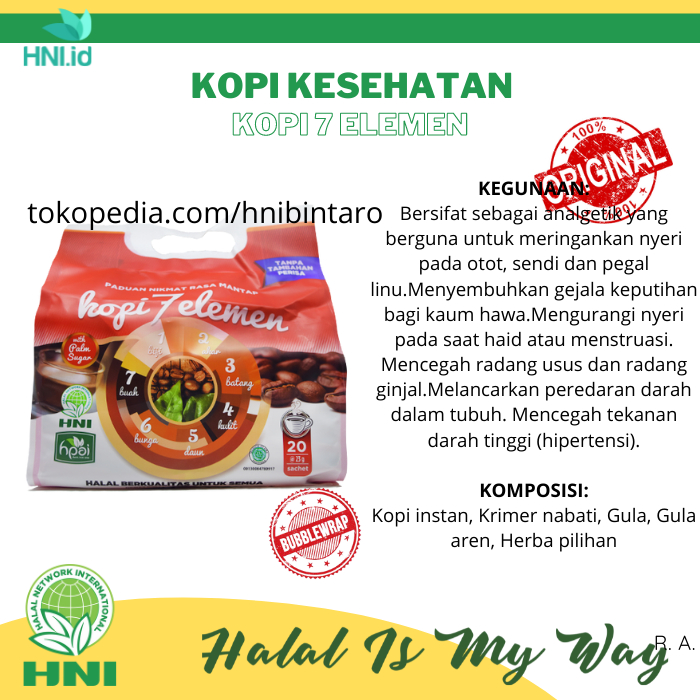 Jual KOPI 7 ELEMENT HNI (20sachets) | KOPI SEVEL | Kopi Kesehatan ...