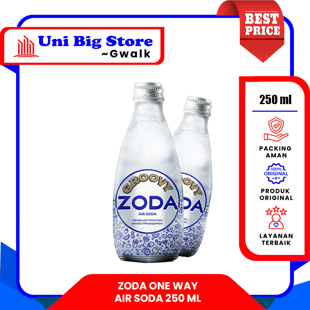 Jual Zoda One Way Air Soda Drink 250 ml Botol ZODA ONE WAY AIR SODA ...