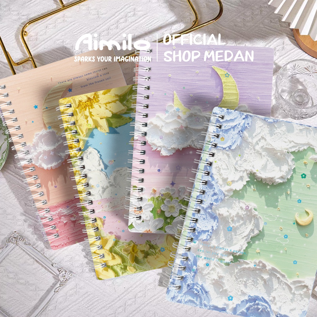 Jual Aimilo - Notebook Aesthetic A5 Buku Diary 40-60 Lembar Buku Jurnal ...