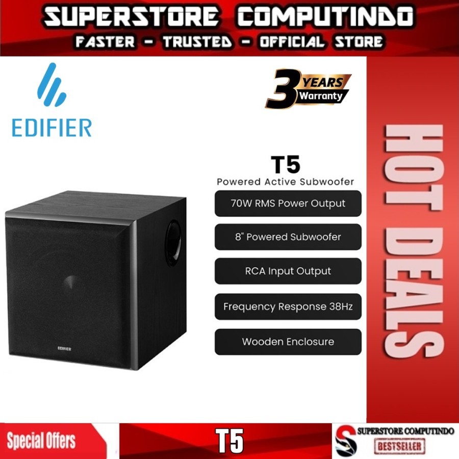 Jual EDIFIER T5 Powered Active Subwoofer | Shopee Indonesia