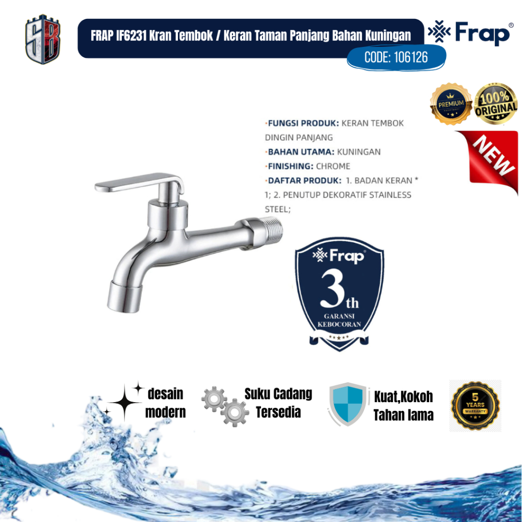 Jual (106126) FRAP KRAN TEMBOK IF6231 LONG | Shopee Indonesia