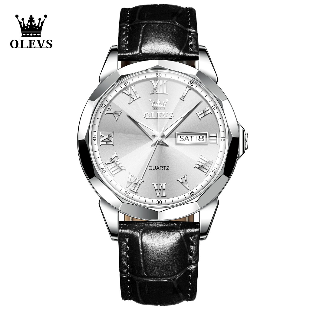 Jual OLEVS Jam Tangan Pria Original Anti Air Tahan Kulit Analog Men ...