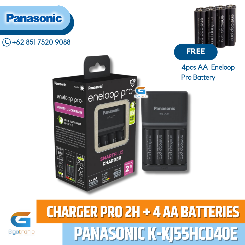 Jual Panasonic Eneloop Pro Charger BQ-CC55 – Smart Fast Charging untuk ...