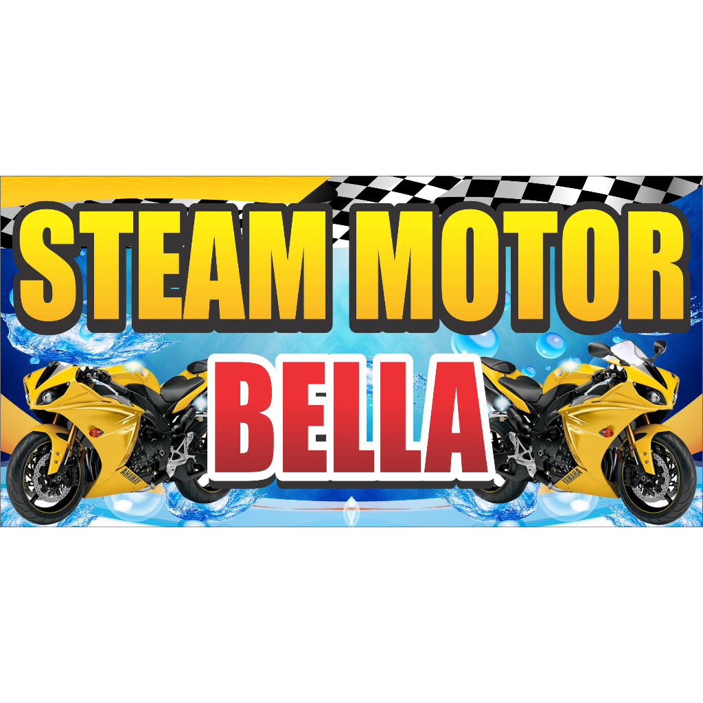 Jual Spanduk Banner Cuci Steam Motor Custom | Shopee Indonesia