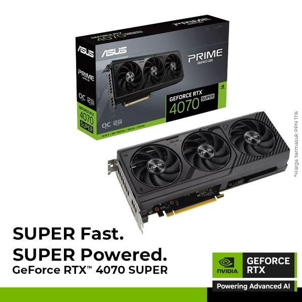 Jual ASUS PRIME RTX 4070 SUPER 12GB OC GAMING 4070S 4070SUPER 12G GDDR6X VGA NVIDIA GEFORCE ...