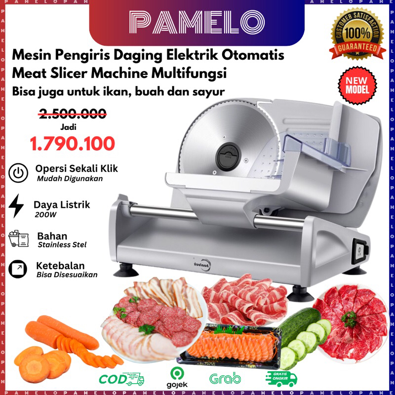 Jual Mesin Pengiris Daging Elektrik Daging Beku Buah Beku Meat Slicer ...