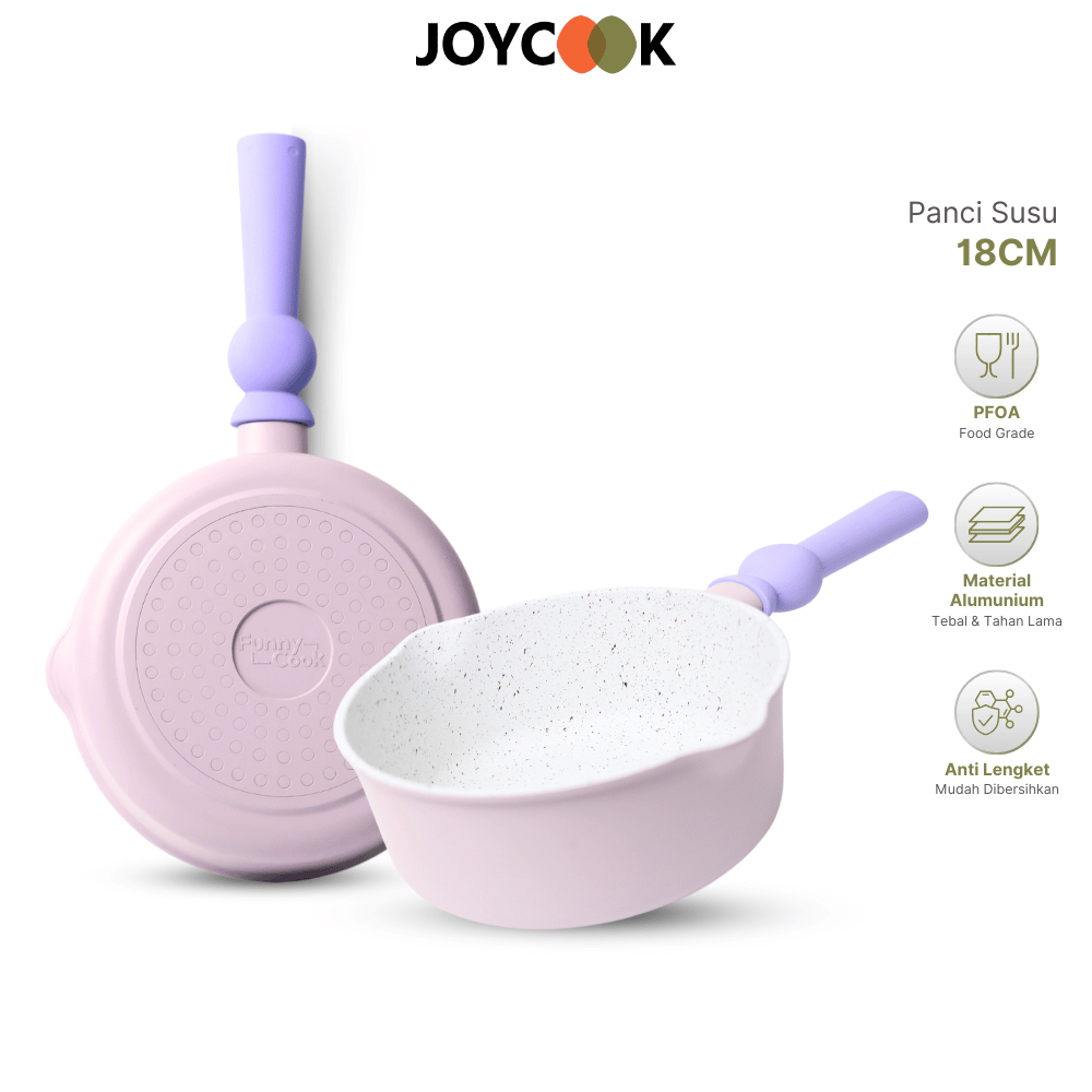 Jual JOYCOOK x FUNNYCOOK Panci Susu 18cm Aluminium Anti Lengket dengan ...