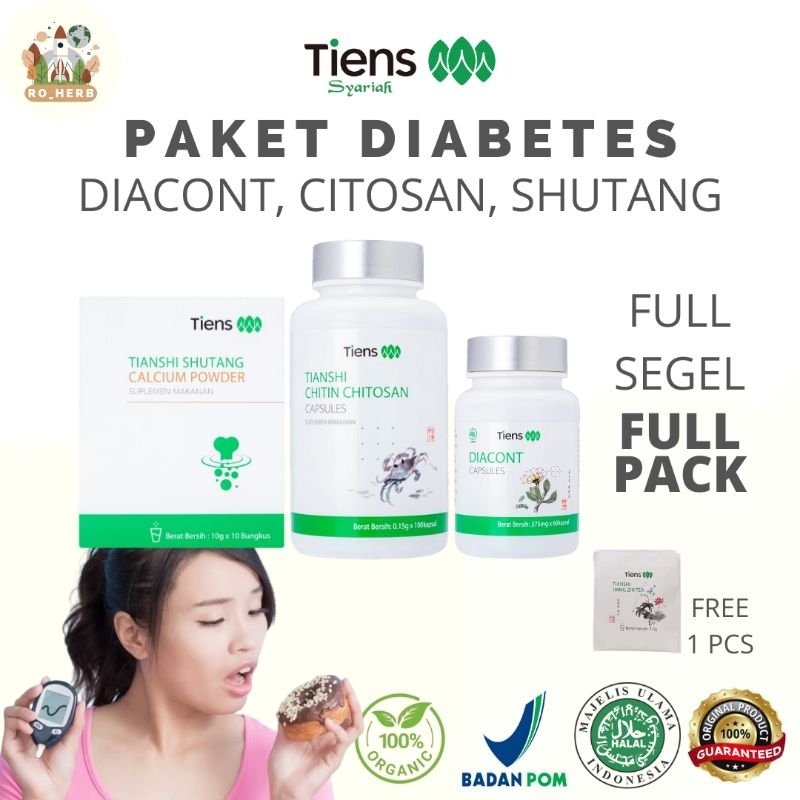Jual Paket Diabetes TIENS - Diacont, Chitosan, Shutang Paket Gula Darah ...