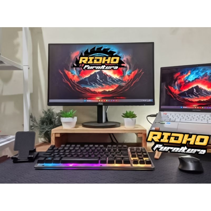 Jual stand monitor /stand laptop /stand monitor kayu jati belanda ...