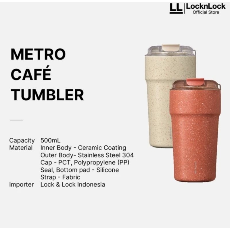 Jual new lock n lock metro cafe ceramic coating tumbler 500ml lhc 4357 | Shopee Indonesia