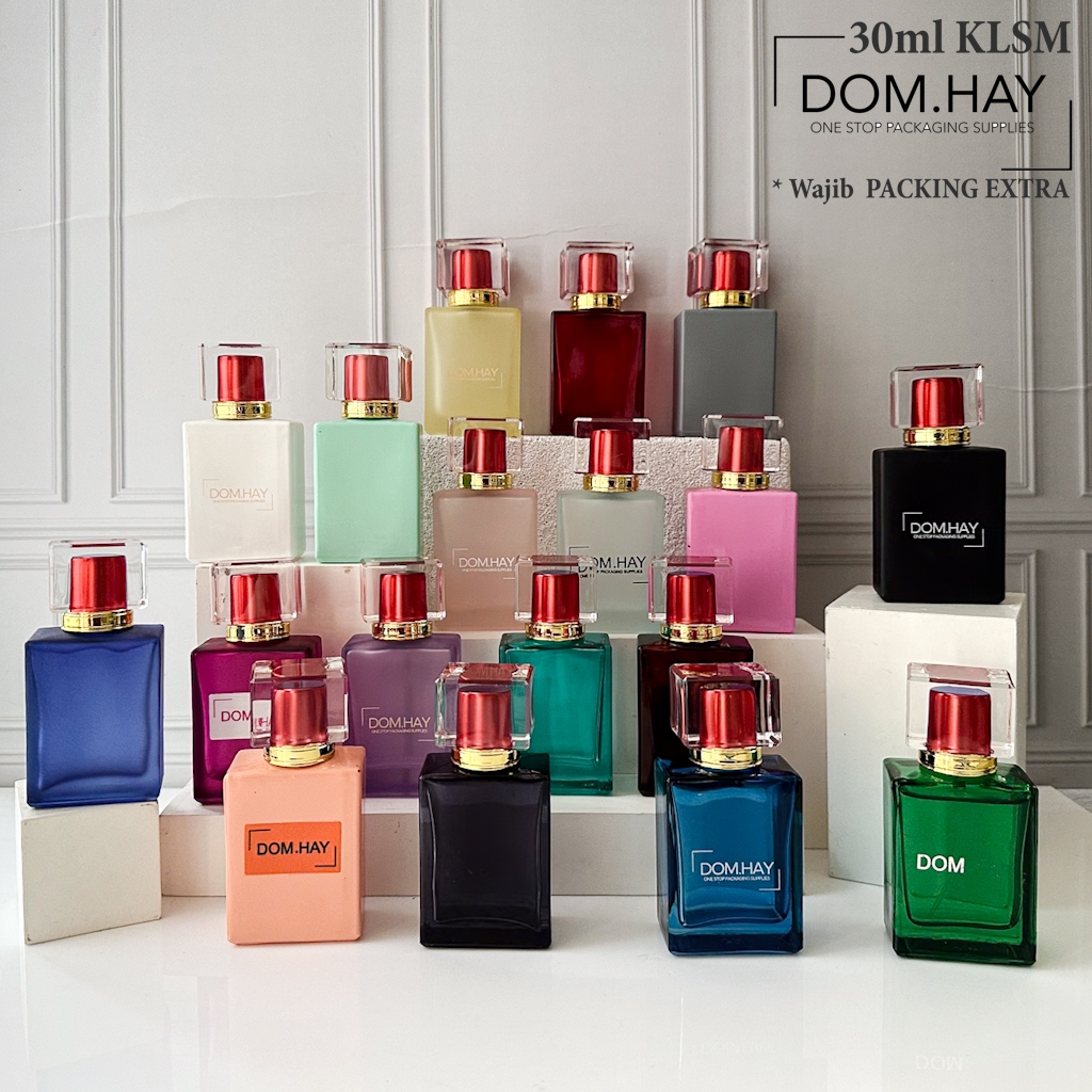Jual 30ml KLSM TW Merah Botol Parfum Semi Press Kaca Parfume Minyak ...