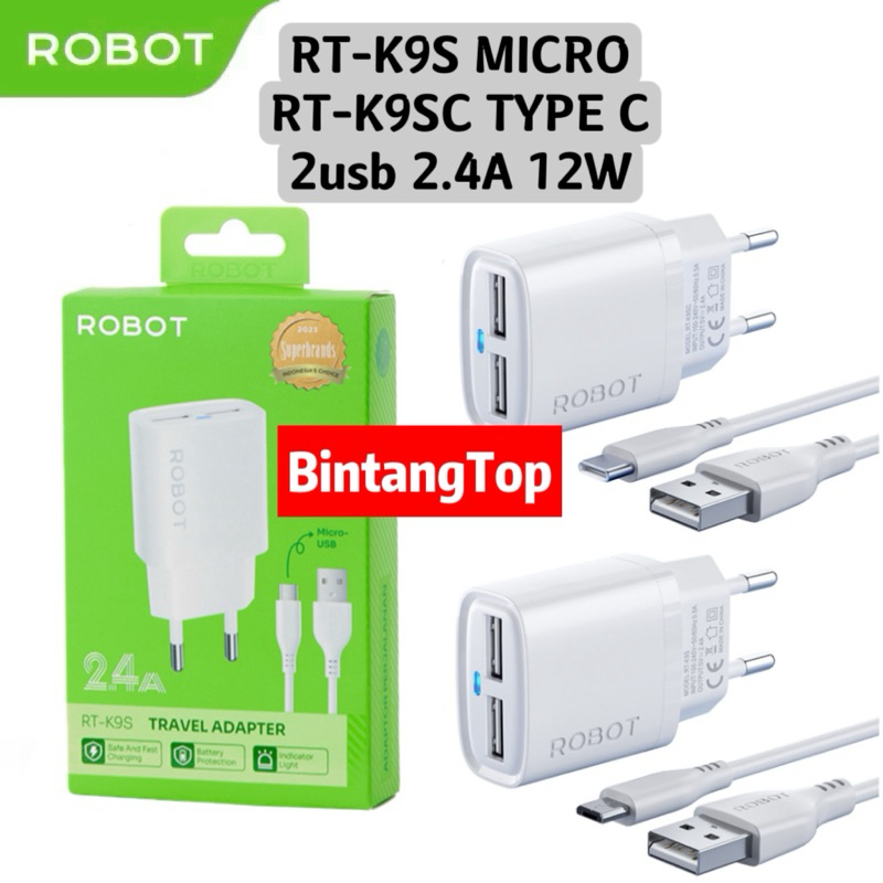 Jual ROBOT RT-K9S RT-K9SC / Charger ROBOT RT-K9S MICRO USB RT-K9SC TYPE ...