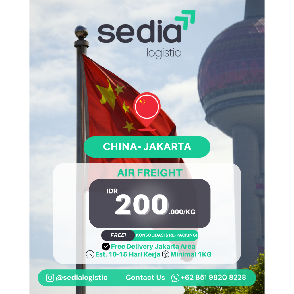 Jual Jasa Kirim Paket Cina - Jakarta - Sedia Logistic | Shopee Indonesia