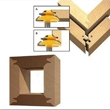 Jual mata bor profil kayu sambung sudut 45 derajat router drill bit ...