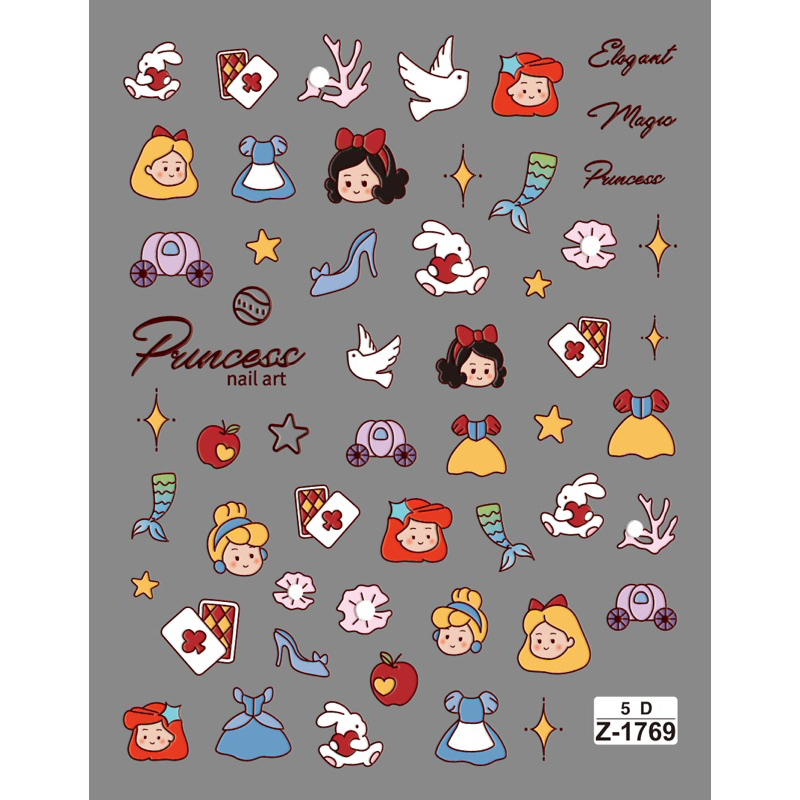 Jual [NailStickers.Co] nails stickers karakter lucu 5D stiker kuku ...