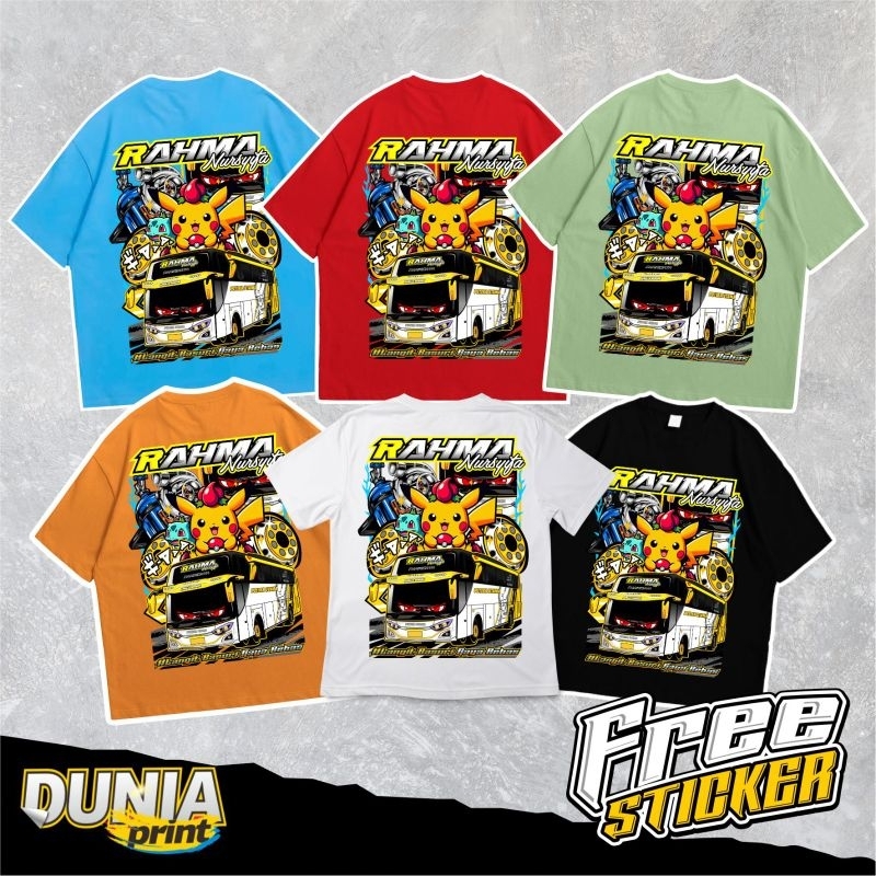 Jual (free sticker+ganci)KAOS ANAK DEWASA BUS RAHMA PUTRA UTAMA APRILIA ...