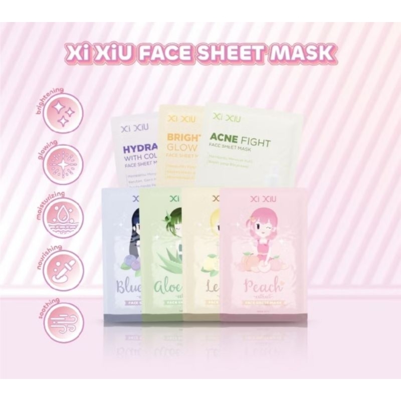 Jual XI XIU SHEET MASK ALLVARIAN FRUITY COLLAGEN - ORIGINAL | Shopee ...