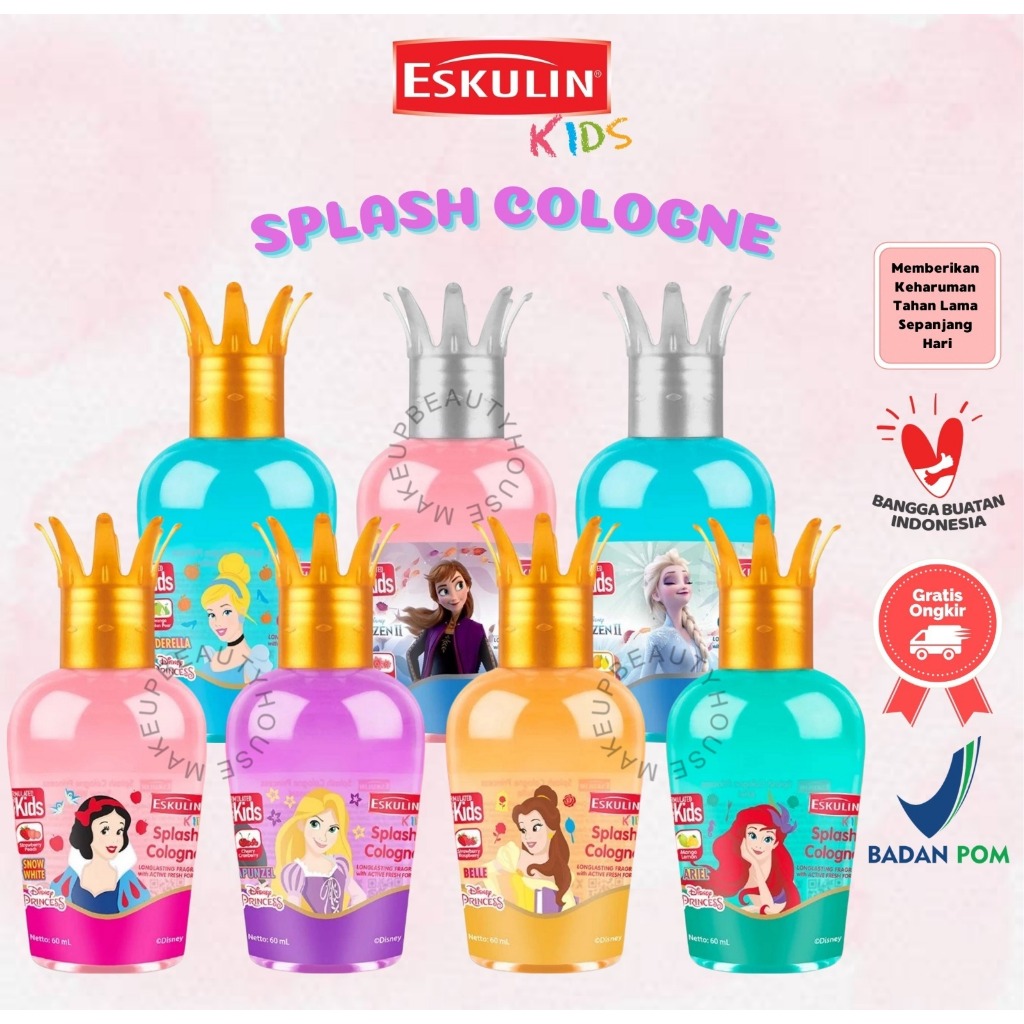 Jual ESKULIN Kids Princess Splash Cologne 60ml | Shopee Indonesia