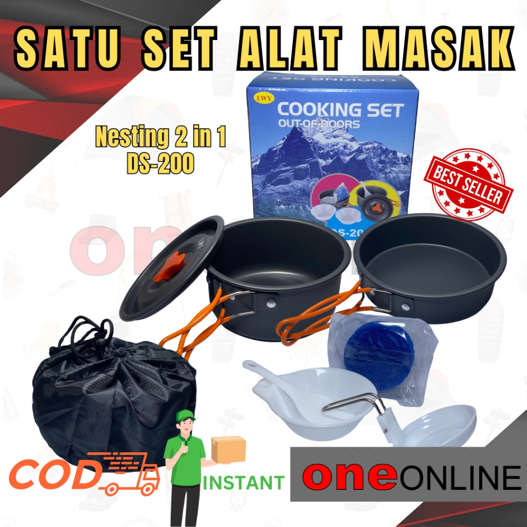 Jual ALAT MASAK CAMPING COOKING SET DS200 SY200 DS308 | Shopee Indonesia