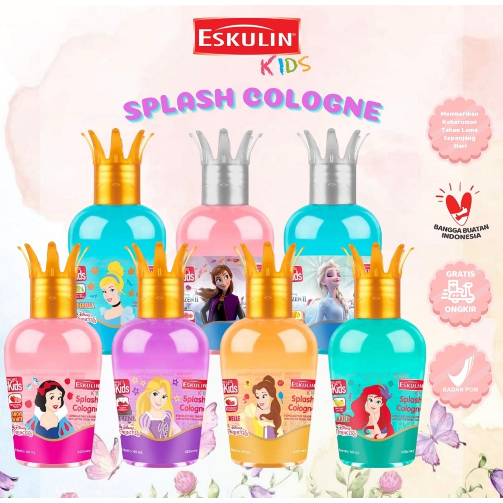 Jual ESKULIN Kids Princess Splash Cologne 60ml | Shopee Indonesia