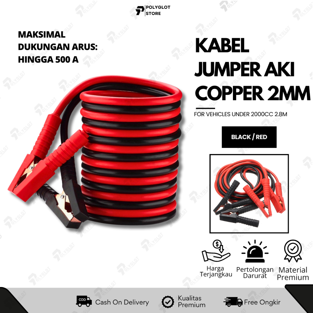 Jual Kabel Jumper Aki mobil Kabel Starter Jumper Aki Mobil Motor Aman Tembaga Berkualitas Tinggi ...