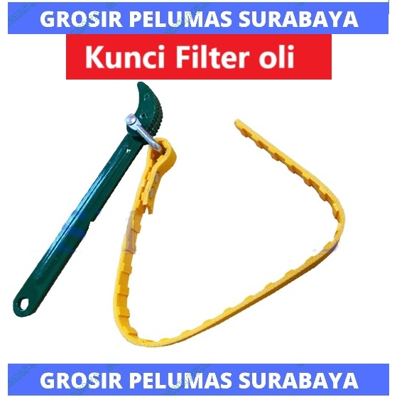 Jual Kunci Filter Oli Filter 9 inch Model sabuk Wrench Oil Filter Belt ...
