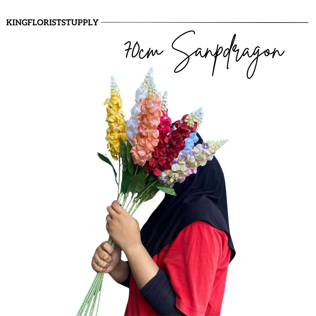 Jual 70cm SNAPDRAGON Artificial flocking hyacint bunga sedap malam ...