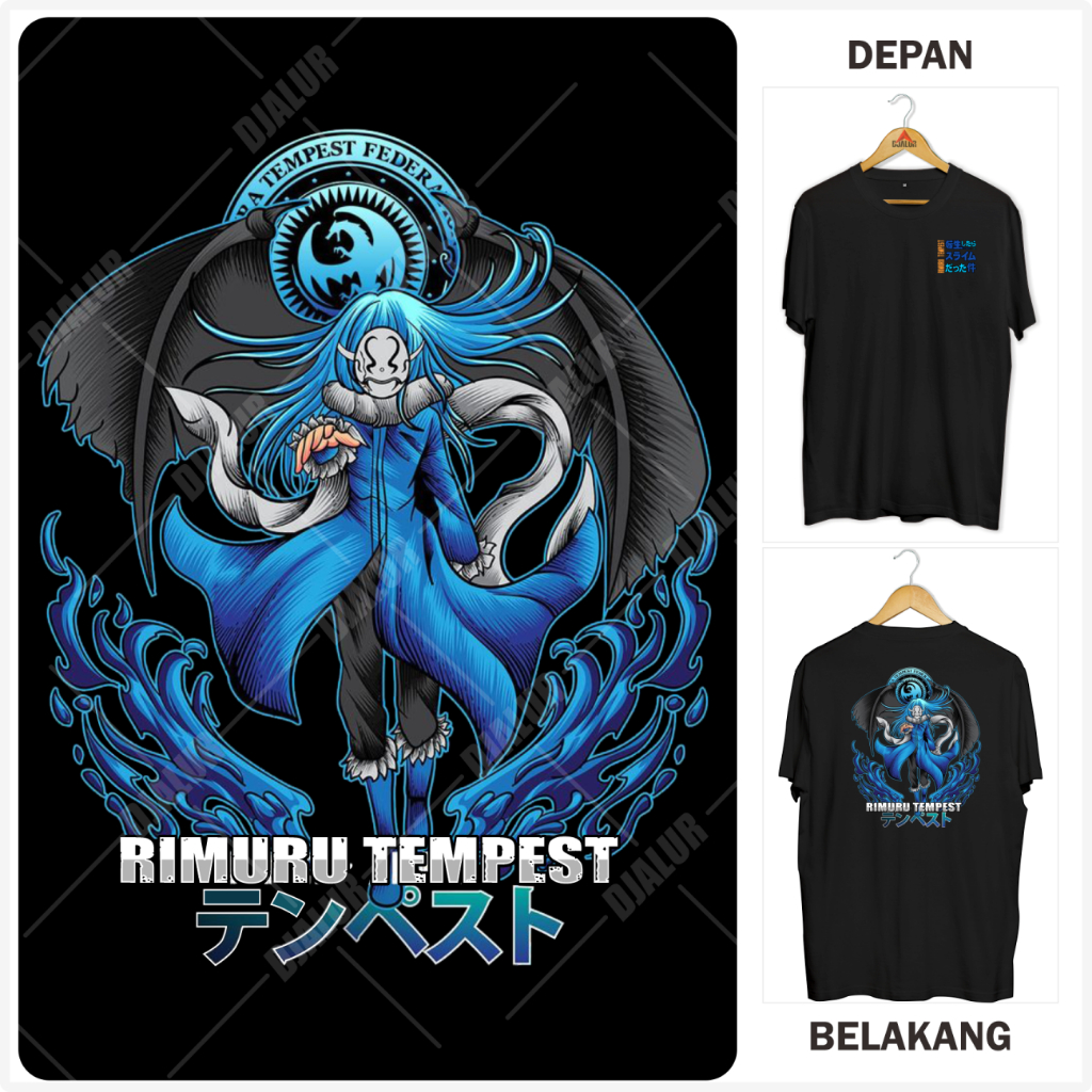 Jual Kaos Rimuru Mask Tensei Shitara Slime Datta Ken Kaos Anime Japan ...