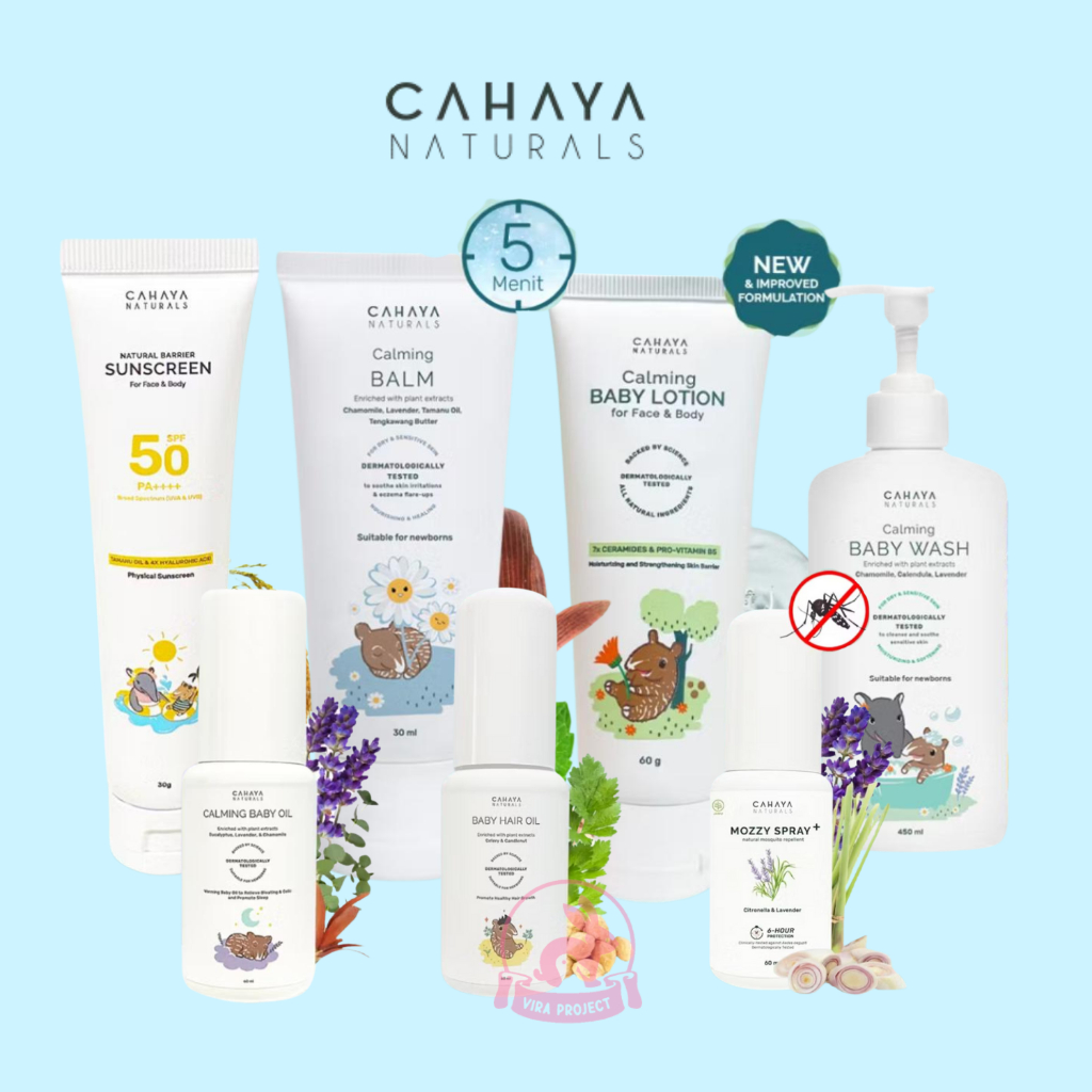 Jual CAHAYA NATURALS BABY BALM/SUNSCREEN/MOZZY SPRAY/TOP TO TOE WASH ...