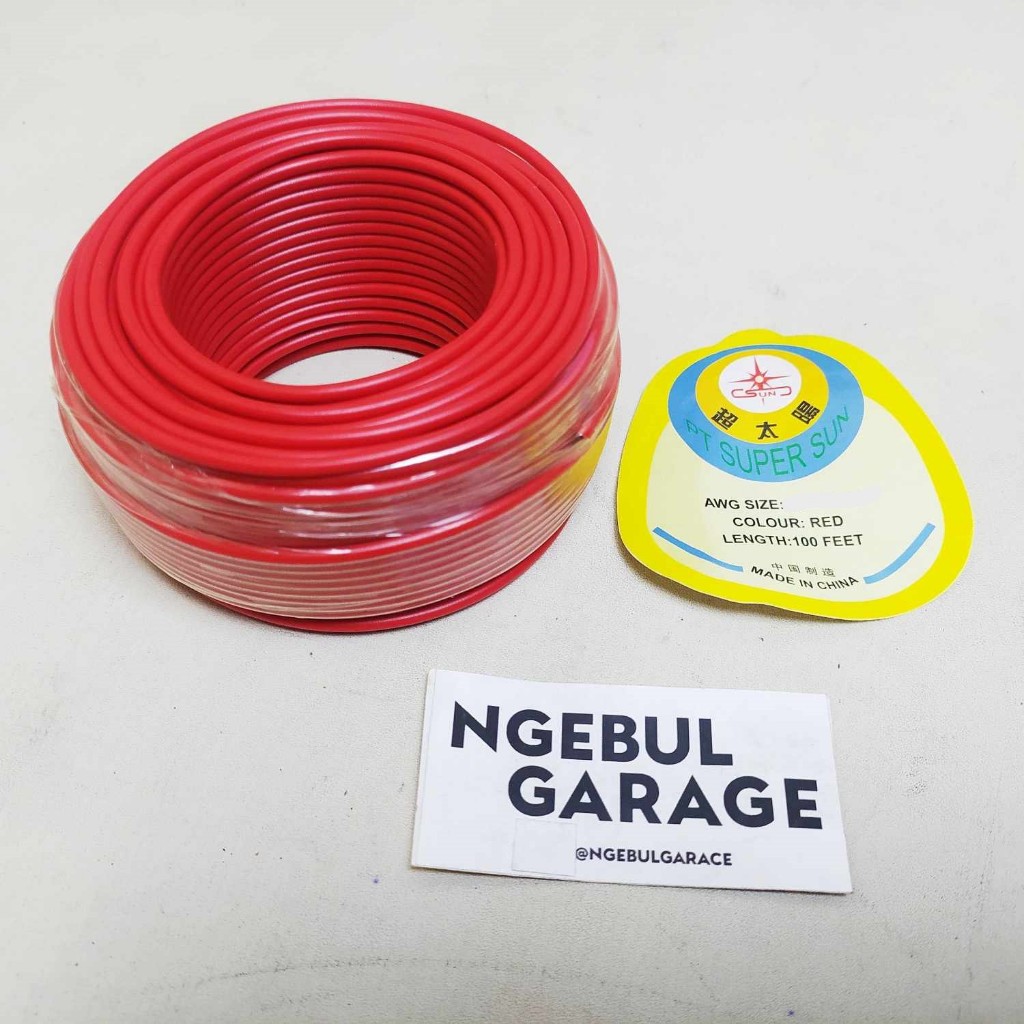 Jual Kabel Serabut Tembaga 0,8mm Panjang 30Meter MERAH SUPERSUN ...