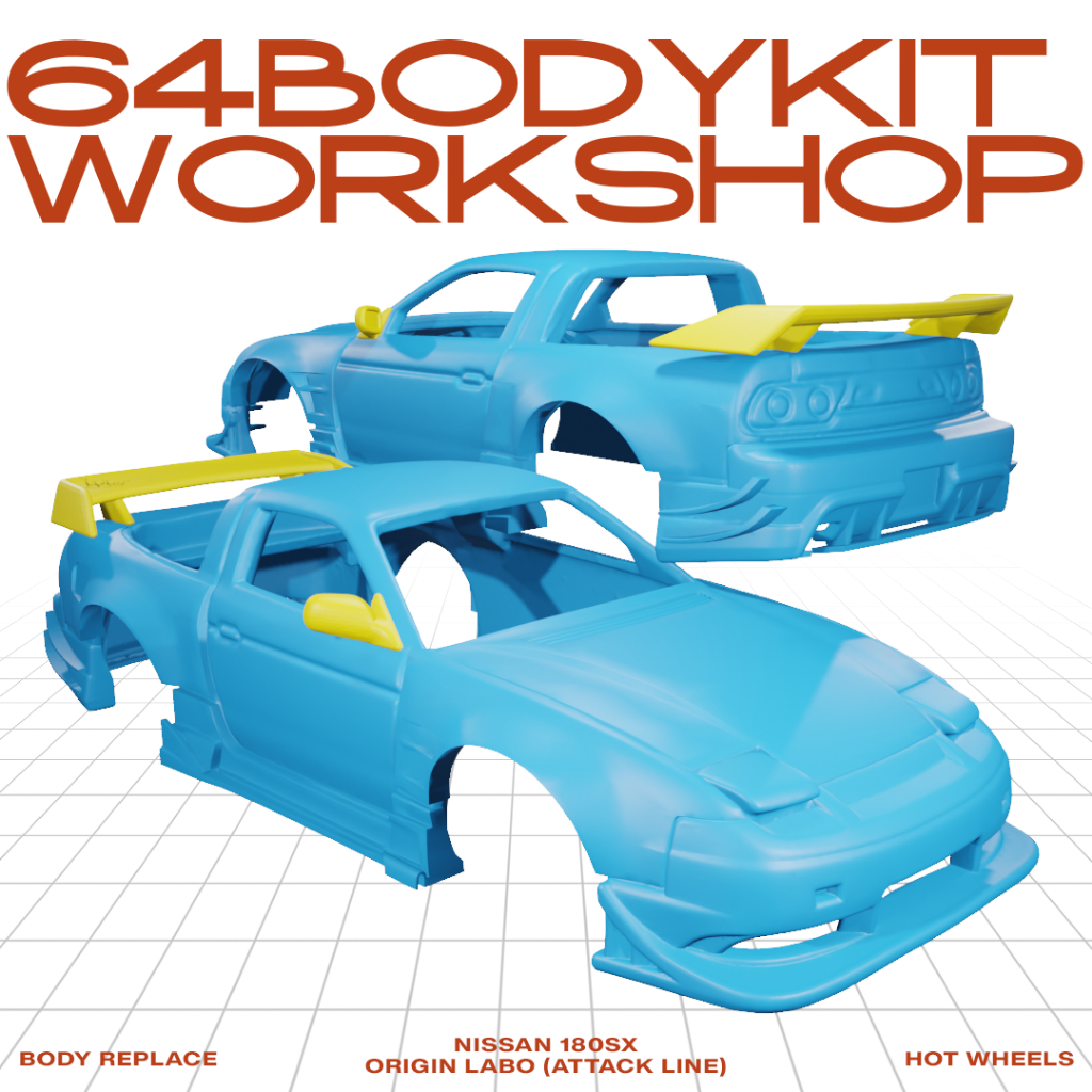 Jual Nissan 180SX Origin Labo Attack Line Body Replacement Hot Wheels ...